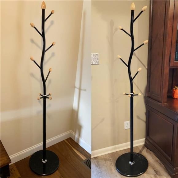 Storage & Organization | Metal Coat Rack With 9 Hooks Freestanding Coat ...